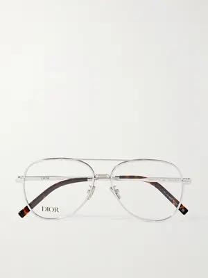 Dior Aviator-style Optical Glasses - Silver