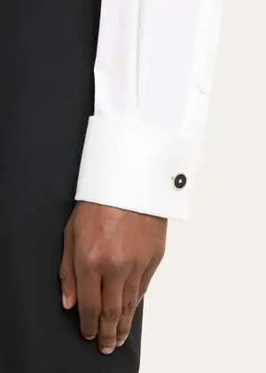 JAN LESLIE Onyx And Diamond Cufflinks