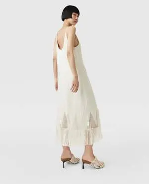 Stella McCartney Open-knit Fringe Midi Dress