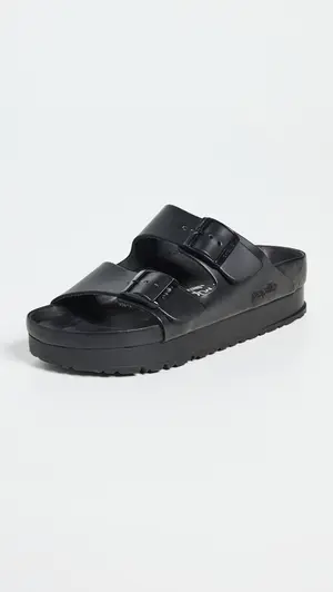 BIRKENSTOCK Arizona Platform Flex Exquisite Sandals - Black