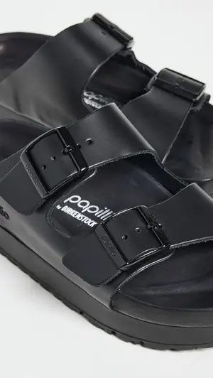 BIRKENSTOCK Arizona Platform Flex Exquisite Sandals - Black