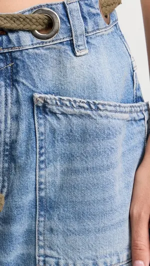 Free People Moxie Barrel Jeans - Truest Blue