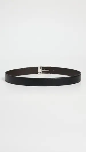 FERRAGAMO Gancio Reversible Belt - Black/brown