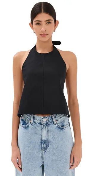 Wardrobe.NYC Drill Backless Halter Top