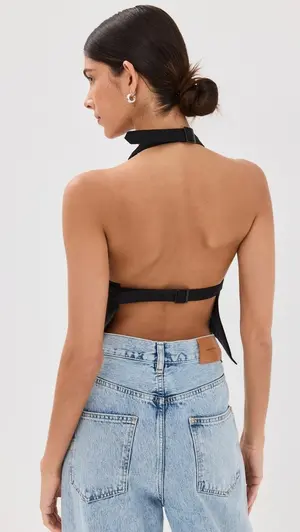 Wardrobe.NYC Drill Backless Halter Top