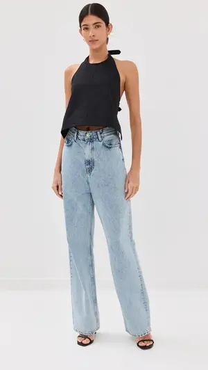 Wardrobe.NYC Drill Backless Halter Top