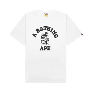 A BATHING APE Abc Camo College Tee - White