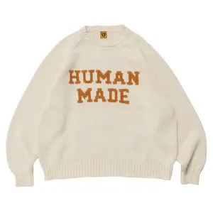 HUMAN MADE Raglan Knit Sweater - White