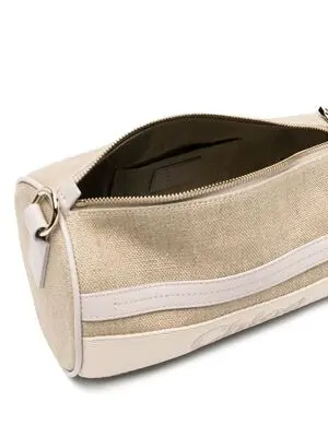 Chloé Logo-embroidered Linen Crossbody Bag