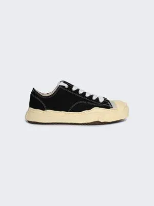 Mihara Yasuhiro Hank Og Sole Canvas Low-top Sneakers - Black