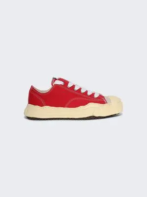 Mihara Yasuhiro Hank Og Sole Canvas Low-top Sneakers - Red