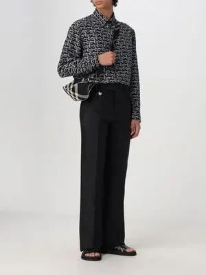 Burberry Tailored Wide Leg Trousers - Black