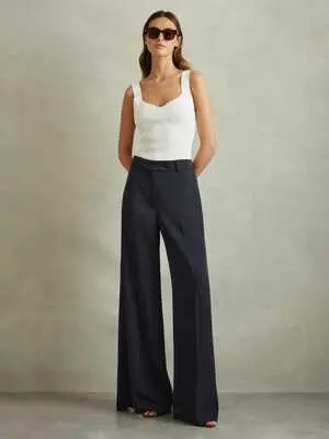 REISS Solene Wide Leg Trousers