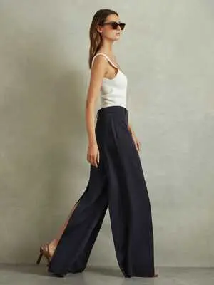 REISS Solene Wide Leg Trousers