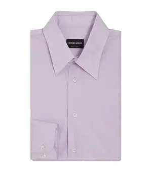 Giorgio Armani Cotton Poplin Shirt Purple