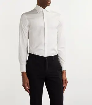 Giorgio Armani Cotton Poplin Shirt - White