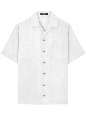 Versace Barocco Jacquard Shirt - White