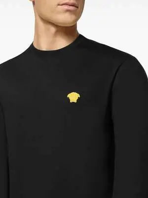 Versace Medusa-embroidered T-shirt - Black