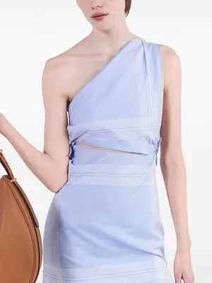 Prada Checked Cotton Minidress