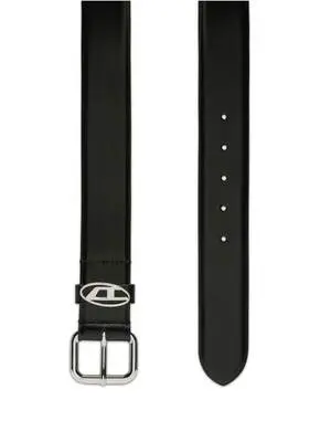 DIESEL® B-1dr Leather Belt - Black
