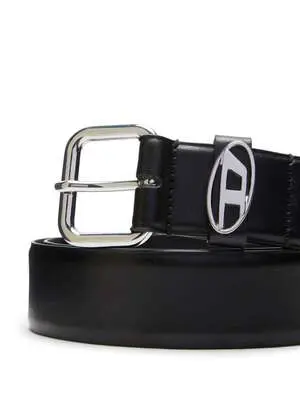 DIESEL® B-1dr Leather Belt - Black