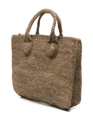IBELIV Woven Raffia Tote Bag - Neutrals