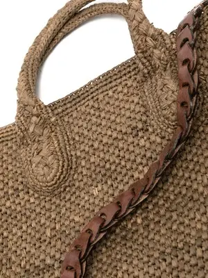IBELIV Woven Raffia Tote Bag - Neutrals