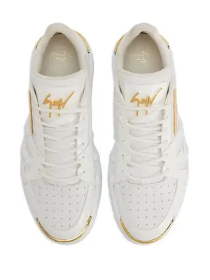 GIUSEPPE ZANOTTI Talon Panelled Leather Sneakers - White