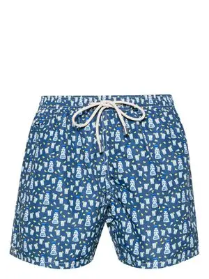 MC2 SAINT BARTH Lightning Micro Swim Shorts - Blue