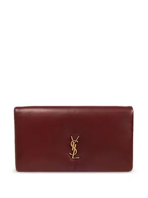 Saint Laurent Large Calypso Leather Wallet - Red