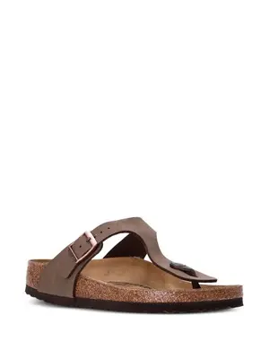 BIRKENSTOCK Gizeh Leather Sandals - Brown