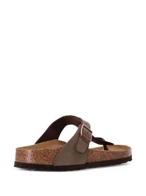 BIRKENSTOCK Gizeh Leather Sandals - Brown