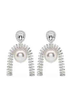 Magda Butrym Pearl-embellished Drop Earrings - Silver
