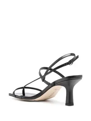 AeydĒ Elise 75mm Leather Sandals - Black