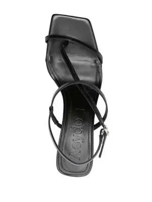 AeydĒ Elise 75mm Leather Sandals - Black