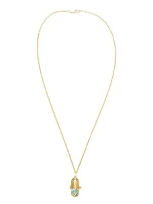 CAPSULE ELEVEN Aquamarine Pendant Necklace - Gold