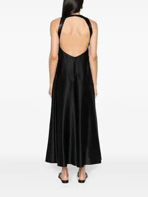 Giorgio Armani Open-back Silk Midi Dress
