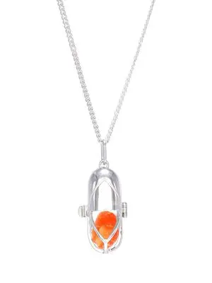 CAPSULE ELEVEN Carnelian Pendant Necklace - Silver