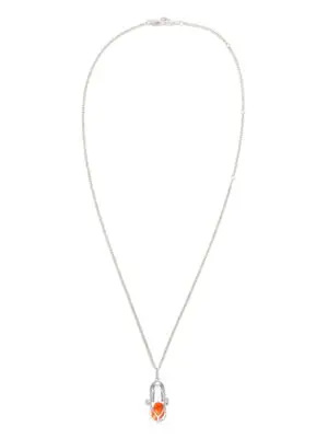 CAPSULE ELEVEN Carnelian Pendant Necklace - Silver