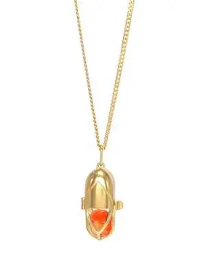 CAPSULE ELEVEN Carnelian Pendant Necklace - Gold