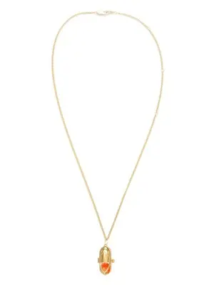 CAPSULE ELEVEN Carnelian Pendant Necklace - Gold