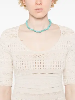 MARANT ETOILE Jumi Crochet-knit Mini Dress - Neutrals