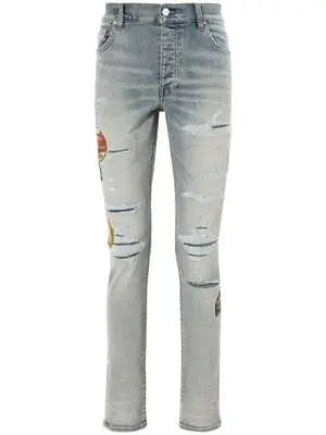 Amiri Travel Patch Repair Skinny Jeans