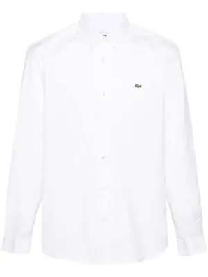 Lacoste Logo-patch Cotton Shirt - White