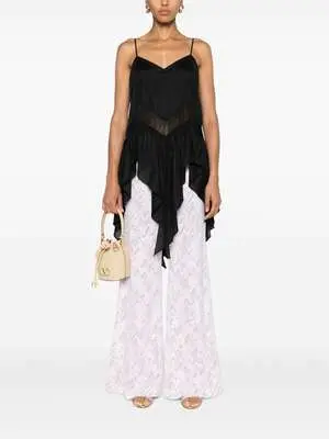 Pinko Fringed Draped Top