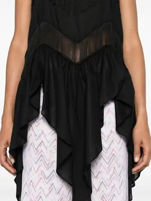Pinko Fringed Draped Top
