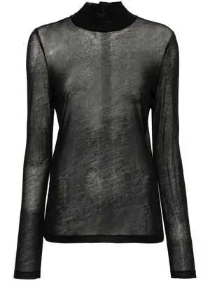Helmut Lang Sheer Long-sleeve Top