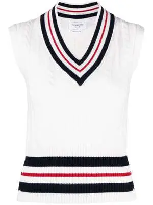 Thom Browne V Neck Knitwear For Women