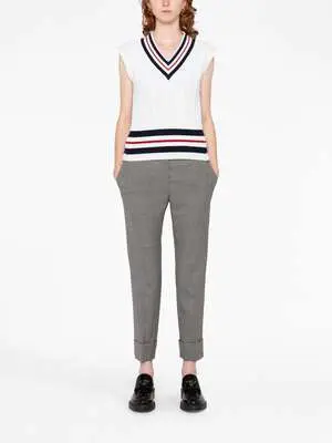 Thom Browne Rwb-stripe Cashmere Top