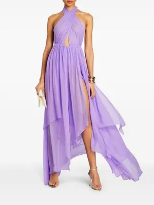 Retrofete Ina Halterneck Silk Dress
